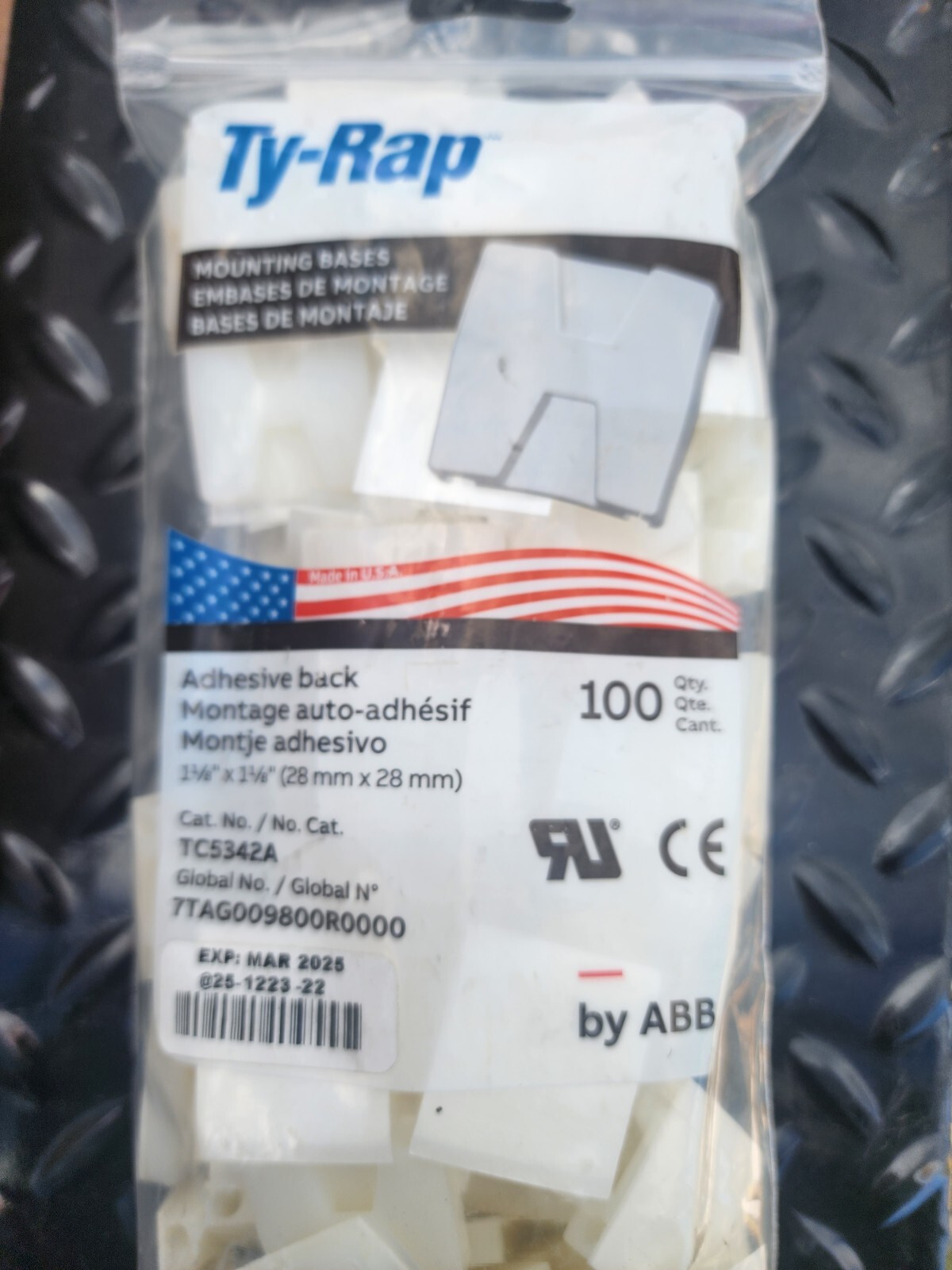 Thomas Betts TC5342A Cable Tie 2-way Mounting Base 1x1 Natural Nylon 6 ...