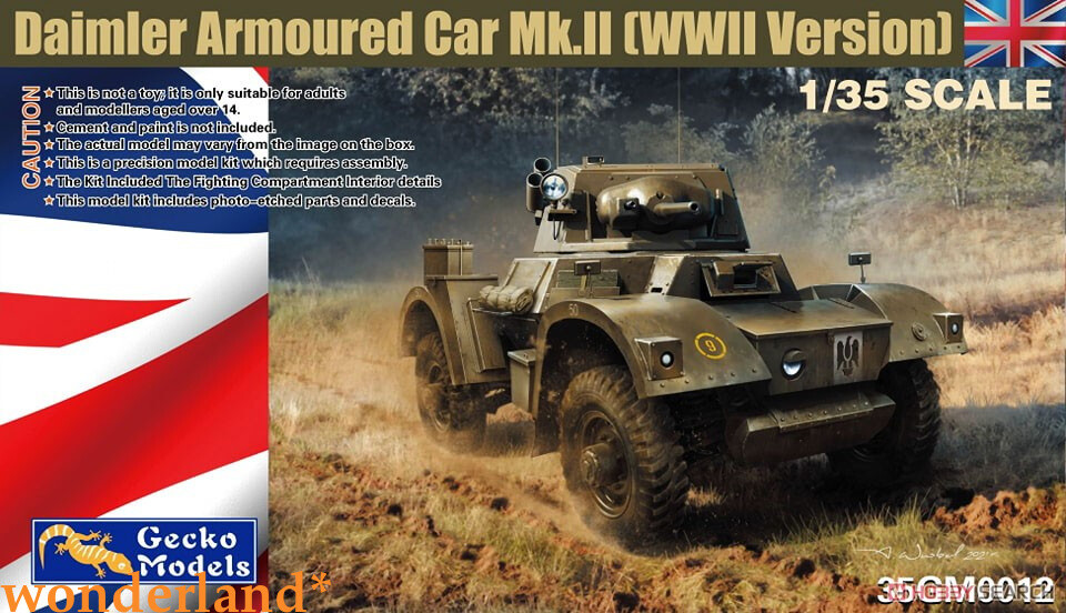 Gecko 35GM0012 1/35 British Army Daimler Armoured Car Mk.II (WW II ...