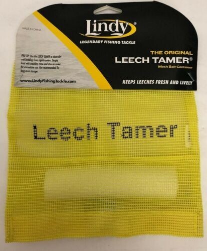 Lindy Fishing Leech Tamer 8x9Aqua-Flex Mesh Bait Bag Container Yellow ...