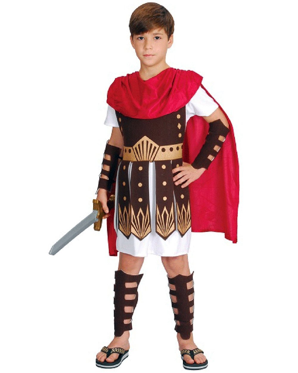 CSW69 Roman Gladiator Boys Kids Costume Warrior Spartan Soldier Book ...