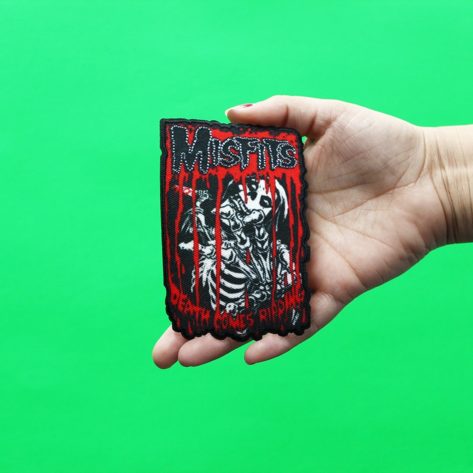 Misfits Patch Death Comes Ripping Sublimated Embroidery Iron On | eBay
