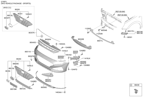 GENUINE NEW BRACKET-FR BUMPER SIDE,LH SUITS HYUNDAI I30 N-LINE 2022-ONW ...