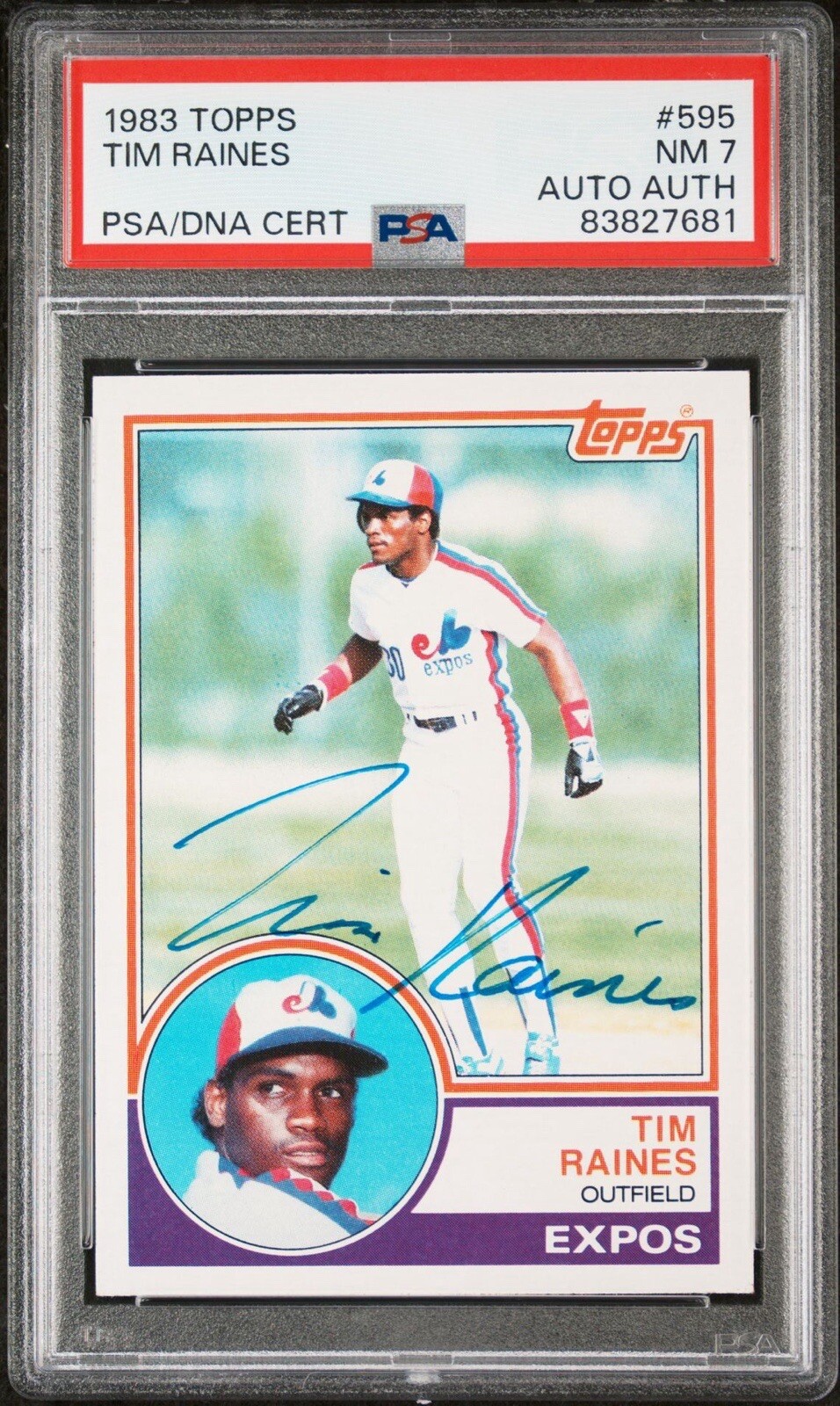 Near Mint 1983 Topps Tim Raines autographed PSA 7 | eBay