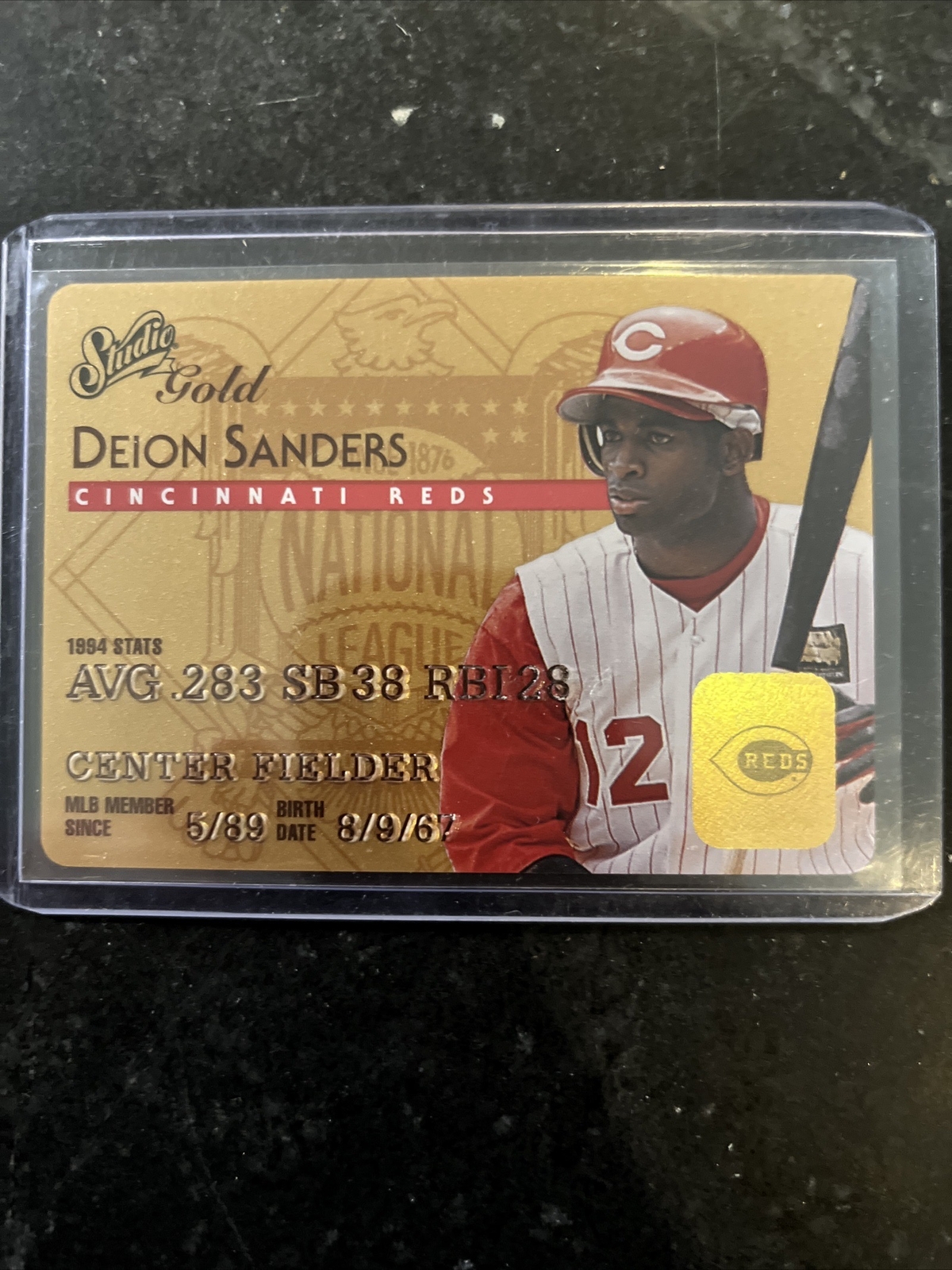 1995 Donruss Studio Gold Baseball Card #20 Deion Sanders Cincinnati ...