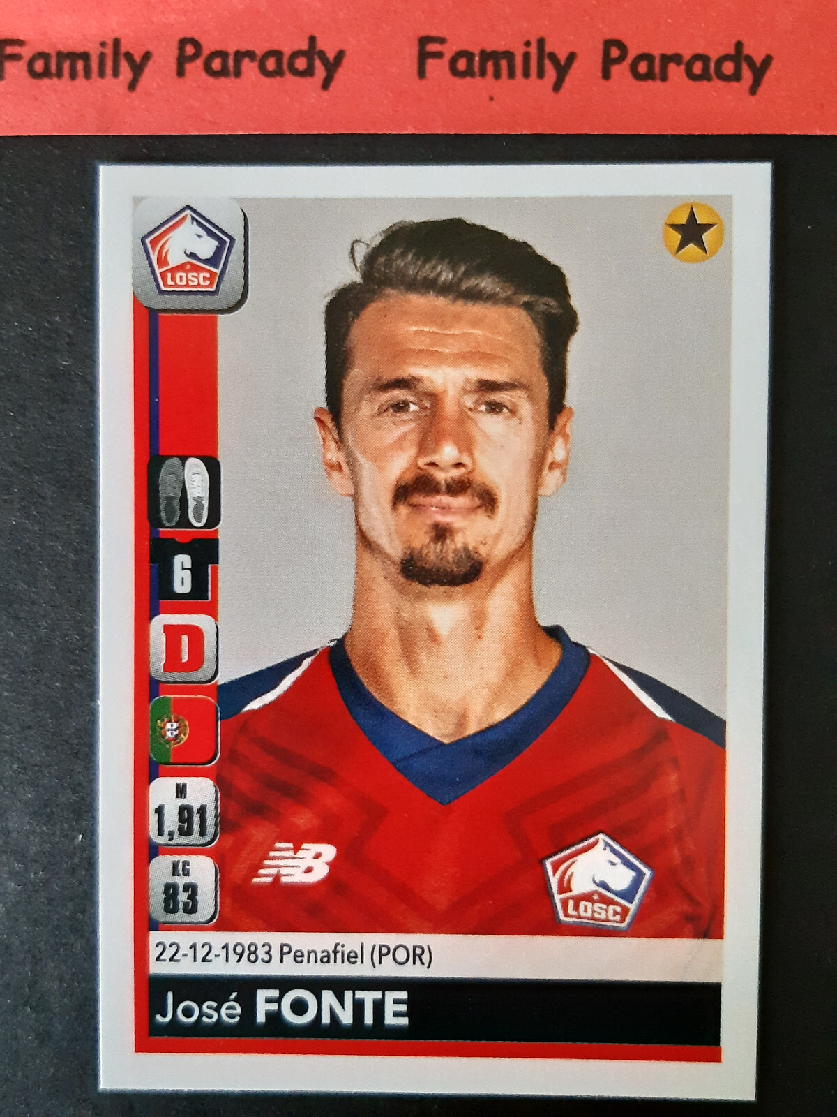 José Fonte 155 Lille Image Sticker Panini Foot France Ligue 1 2018 2019 ...