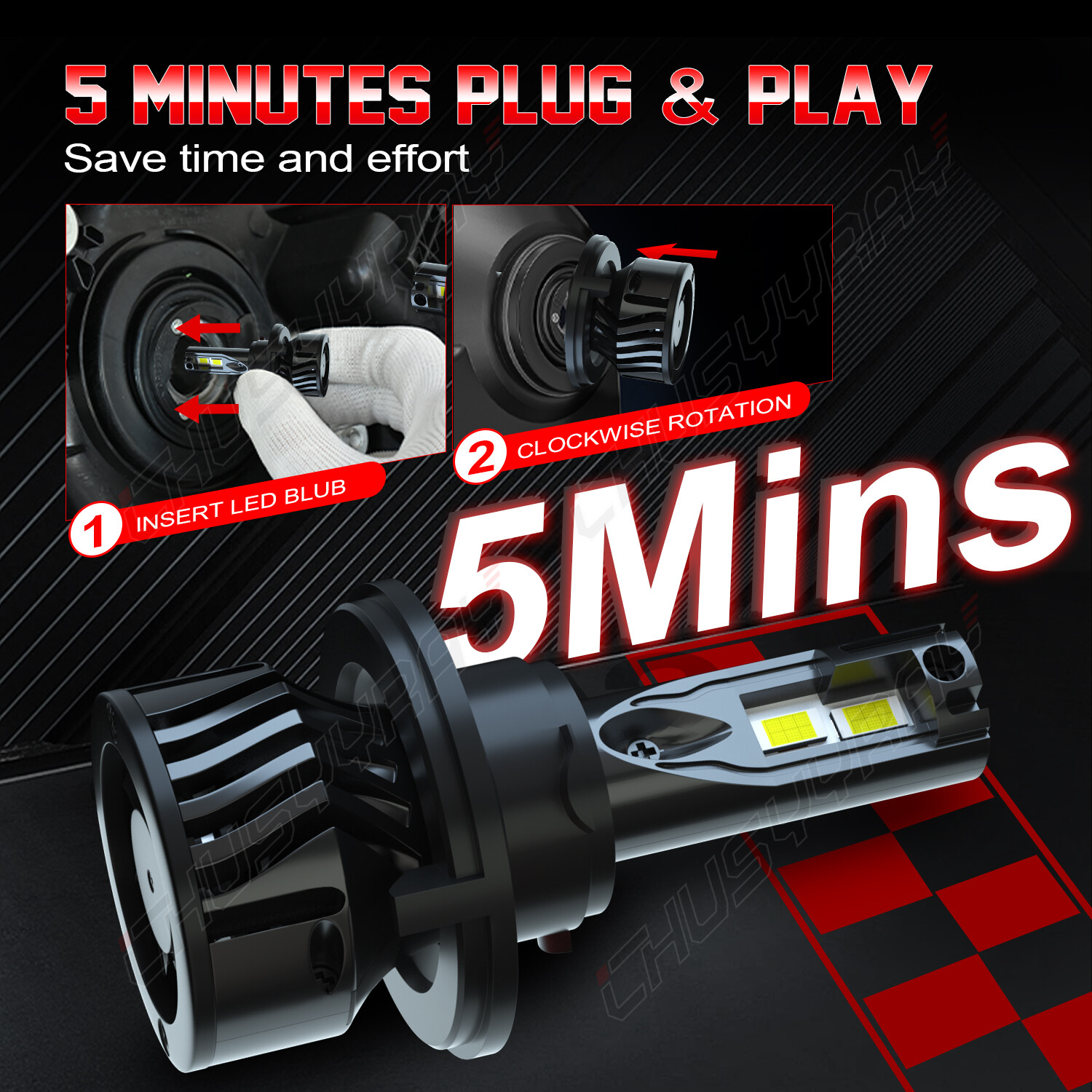 FOR Mini Cooper R56 Clubman R55 6500K LED Headlight High&Low Beam+Fog ...