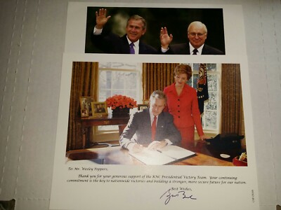 George W Bush Autographed Repro Photo 8X10. Dick Cheney. Two photos | eBay