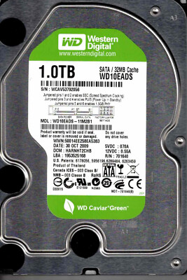 WD10EADS-11M2B1, HARNHT2CHB WESTERN DIGITAL SATA 1TB OCT 2009 WCAV | eBay