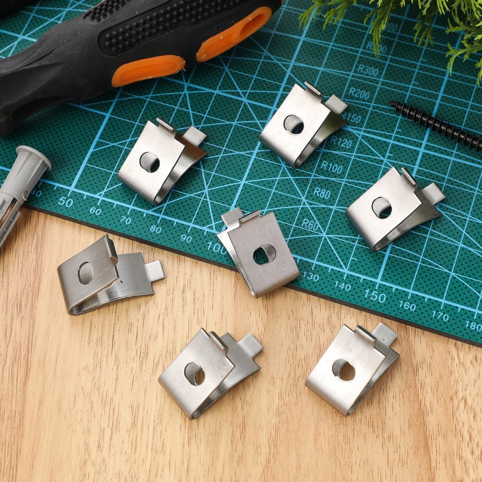 50 Pcs Pilaster Shelf Clips Replacement Square Buckles Metal Shelving ...