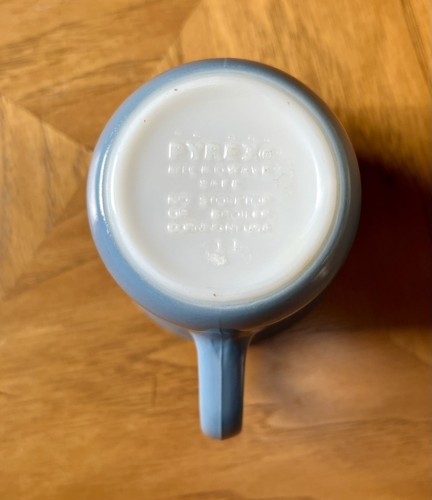 Vintage Pyrex Corning Slate Country Blue White Milk Glass Coffee Mug | eBay