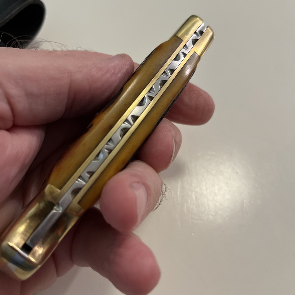 Buck 110 Custom Knife (2019 Jigged Amber Bone) | eBay