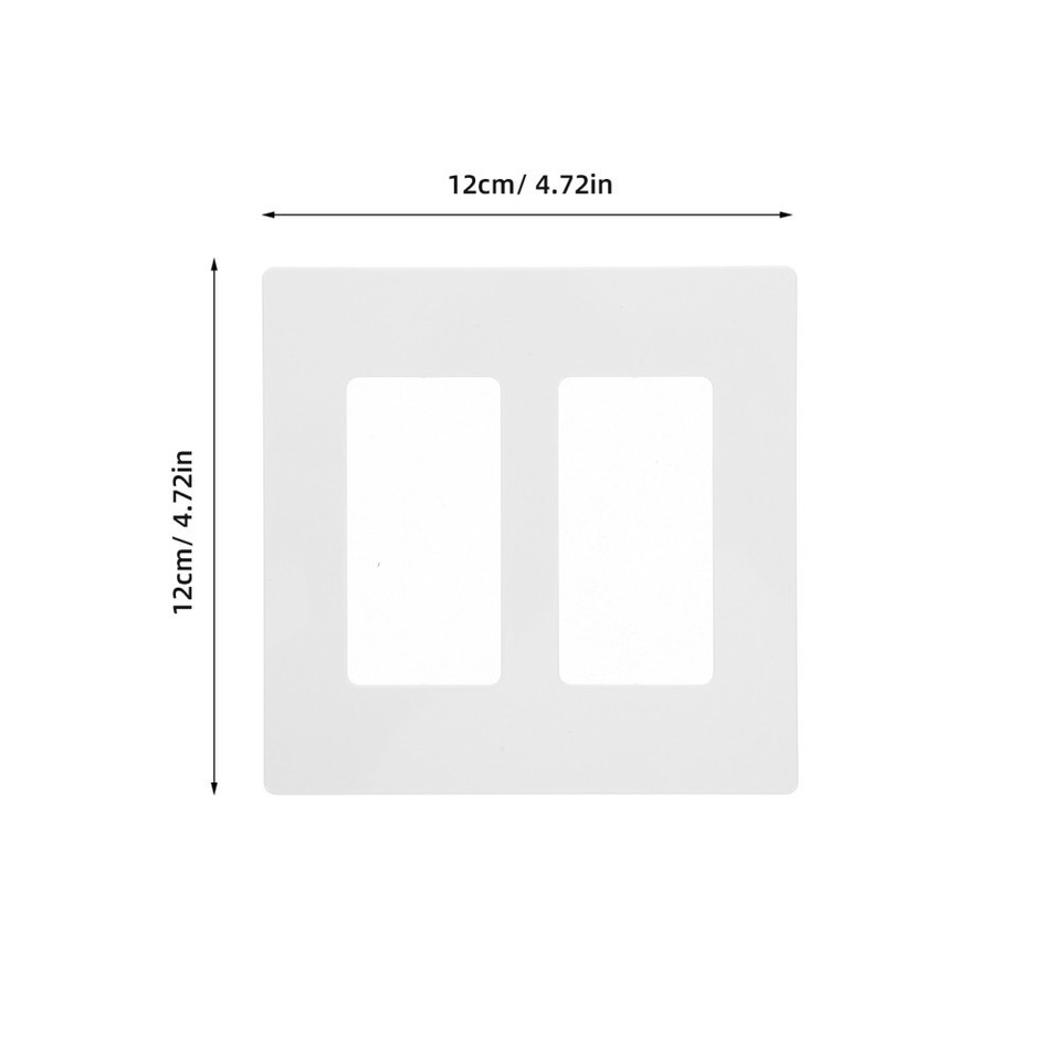2 PCS Modern Wall Plate Double Switch Cover Faceplates for Outlets ...