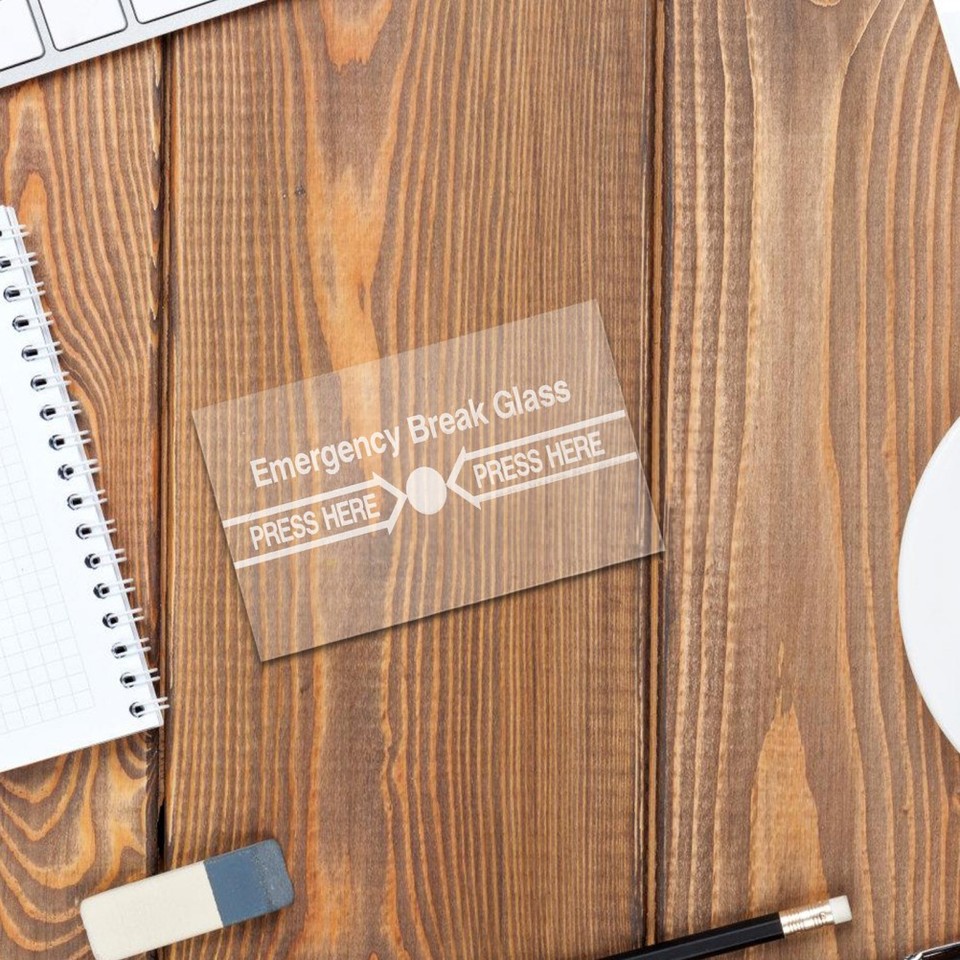 6pcs Fire Safety Break Glass - Heat-Resistant Alarm Cover - Anti-Vandal ...