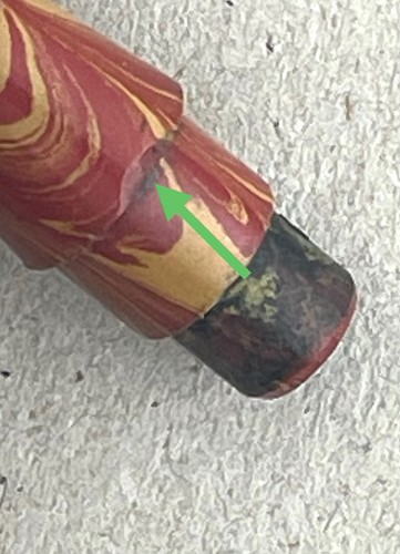 Scarce Waterman 94 Rose Ripple Fountain Pen Section ~ Slight Chipping ...