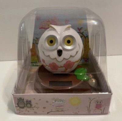 A Beautiful Owl ,solar Powered Bobble Head Toys-Plum Flower | eBay