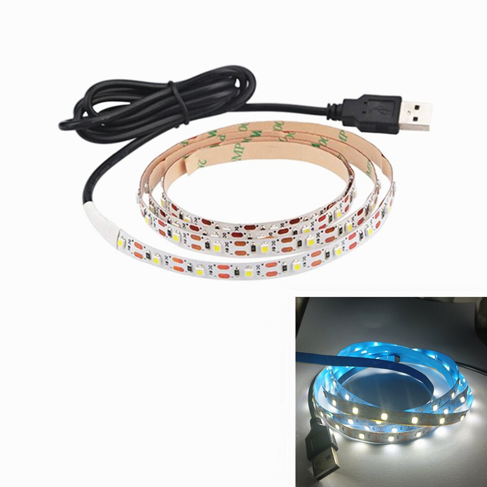 5V USB Power LED Strip light White/Warm White 2835TV Backlight Bias ...