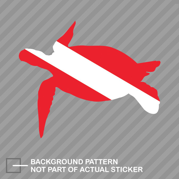 Sea Turtle Dive Flag Sticker Decal Vinyl scuba | eBay