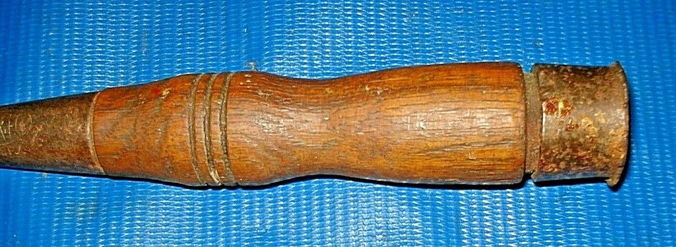 VINTAGE PEXTO 10" BEVEL- EDGE ¾” SOCKET CHISEL WOOD HANDLE with METAL ...