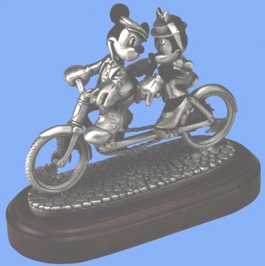 Disney Mickey & Mouse Bike for Two Pewter | eBay
