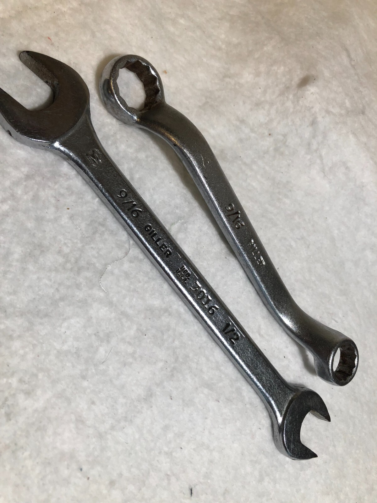 2 Vintage Giller Wrenches 9/16" x 1/2" Dbl Box Offset 2116 & Dbl Open ...