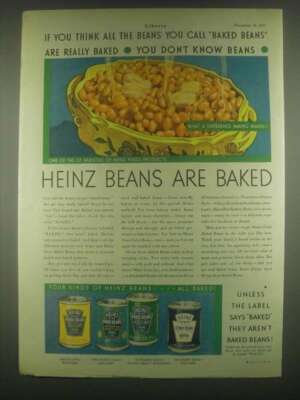 1931 Heinz Baked Beans Ad - If You Think All the Beans | eBay