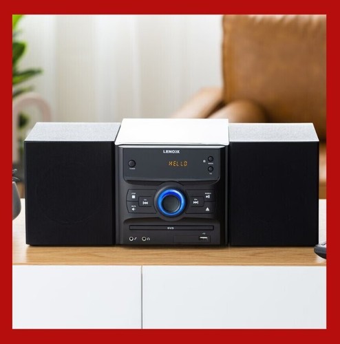 Home Stereo Mini Hi Fi System Bluetooth CD Player USB DVD Compact Audio ...