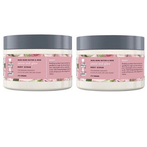 Love Beauty and Planet Muru Muru Butter Rose Peace And Glow Body Scrub ...