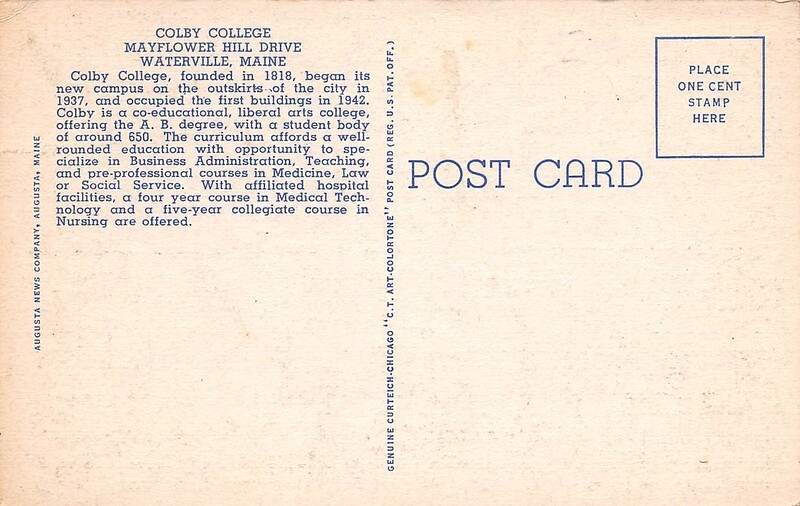 Colby College Waterville Maine Roberts Women Union | eBay