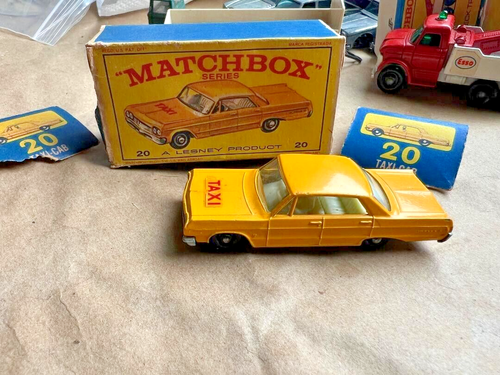 VINTAGE Matchbox 20 Chevrolet Impala Taxi Cab E4 BOX | eBay