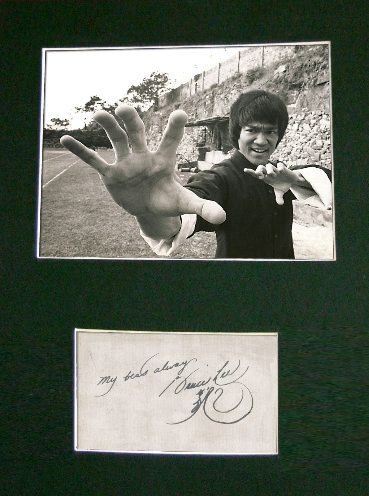 BRUCE LEE Signed Mounted Reproduction Autograph Photo Print (A4) 107 | eBay