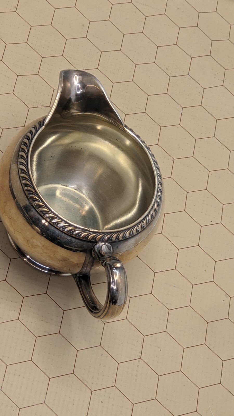 Oneida Fiesta Silver Plated 3" Tall Coffee Or Tea Creamer Pitcher with ...