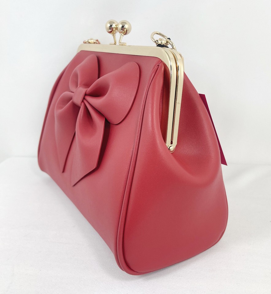 Vintage Style Big Bow Kisslock Handbag – Dancing Days 50s Retro Purse ...