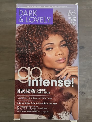 DARK & LOVELY Go Intense Hair Color #66 Spicy Red Permanent Dye for ...