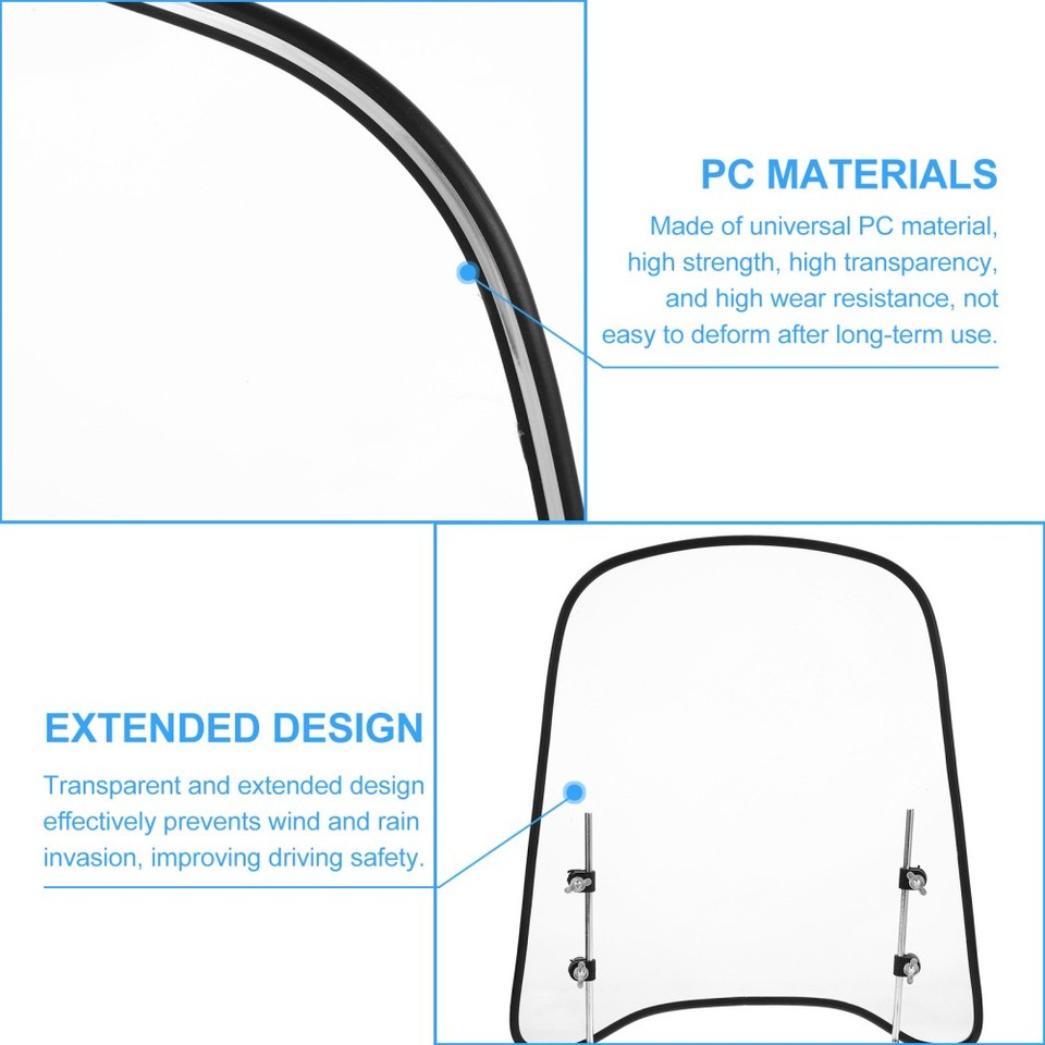 Wind Deflector for Motorbike Motorcycle Windshield Screen Windshields ...