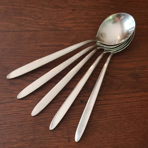 5 WMF Cromargan LAUREL Dinner Soup Spoons Stainless Germany MCM ...