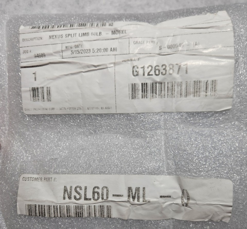 Prime Nexus Limbs - 60# - New (never installed on a bow) | eBay