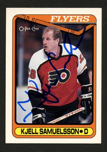 KJell Samuelsson #61 signed autograph auto 1990-1991 O-Pee-Chee Hockey ...
