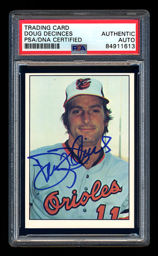 DOUG DeCINCES SIGNED 1975 SSPC ROOKIE CARD PSA/DNA AUTOGRAPH BALTIMORE ...