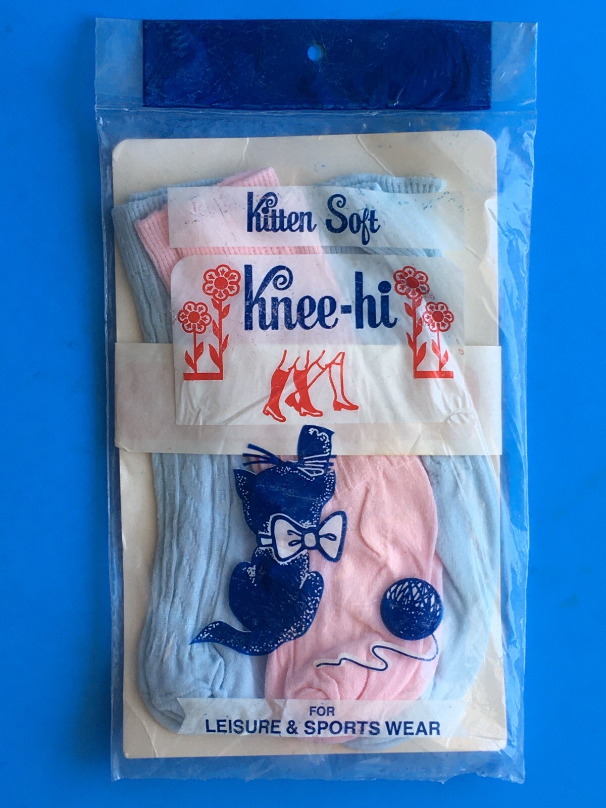 NOS Girls SET 3 VTG “KITTEN SOFT” Pastel BLUE & PINK … - Gem
