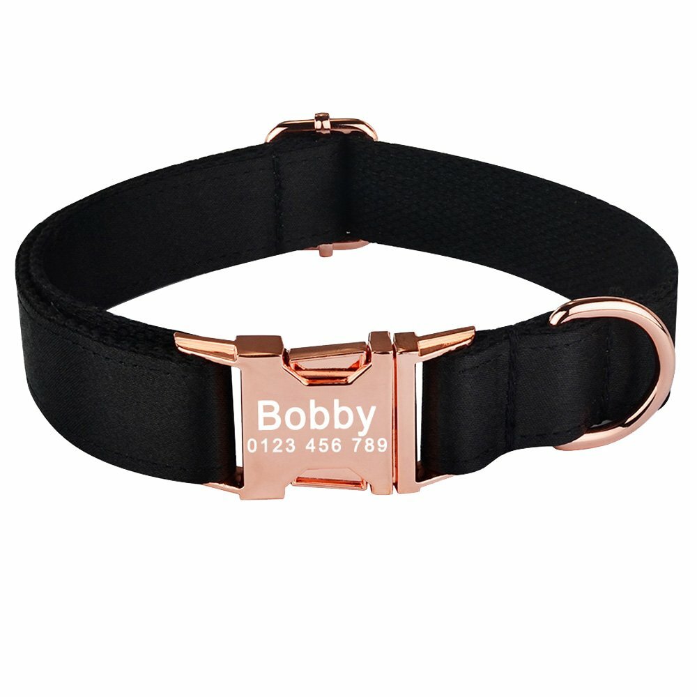 Personalised Dog Collar Pet Name ID Custom Engraved Pink Blue Small ...