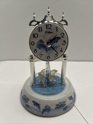 Walthan Anniversary Clock Rotating Dolphins Pendulums for parts | eBay
