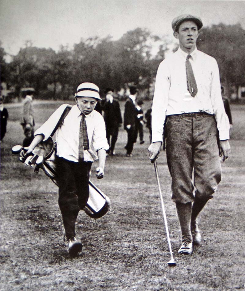 golfer Francis Ouimet with 10 year old caddy Eddie Lowery 8x10 Picture ...