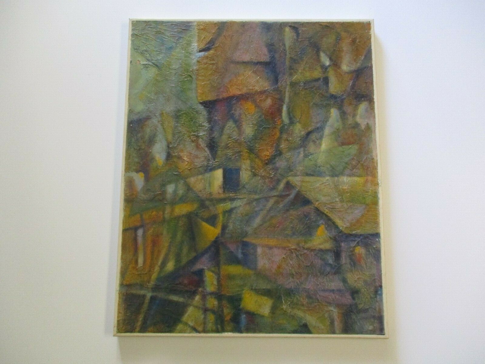 GERALD PAYNE ROWLES PAINTING VINTAGE ABSTRACT CUBIST CUBISM MODERNISM ...