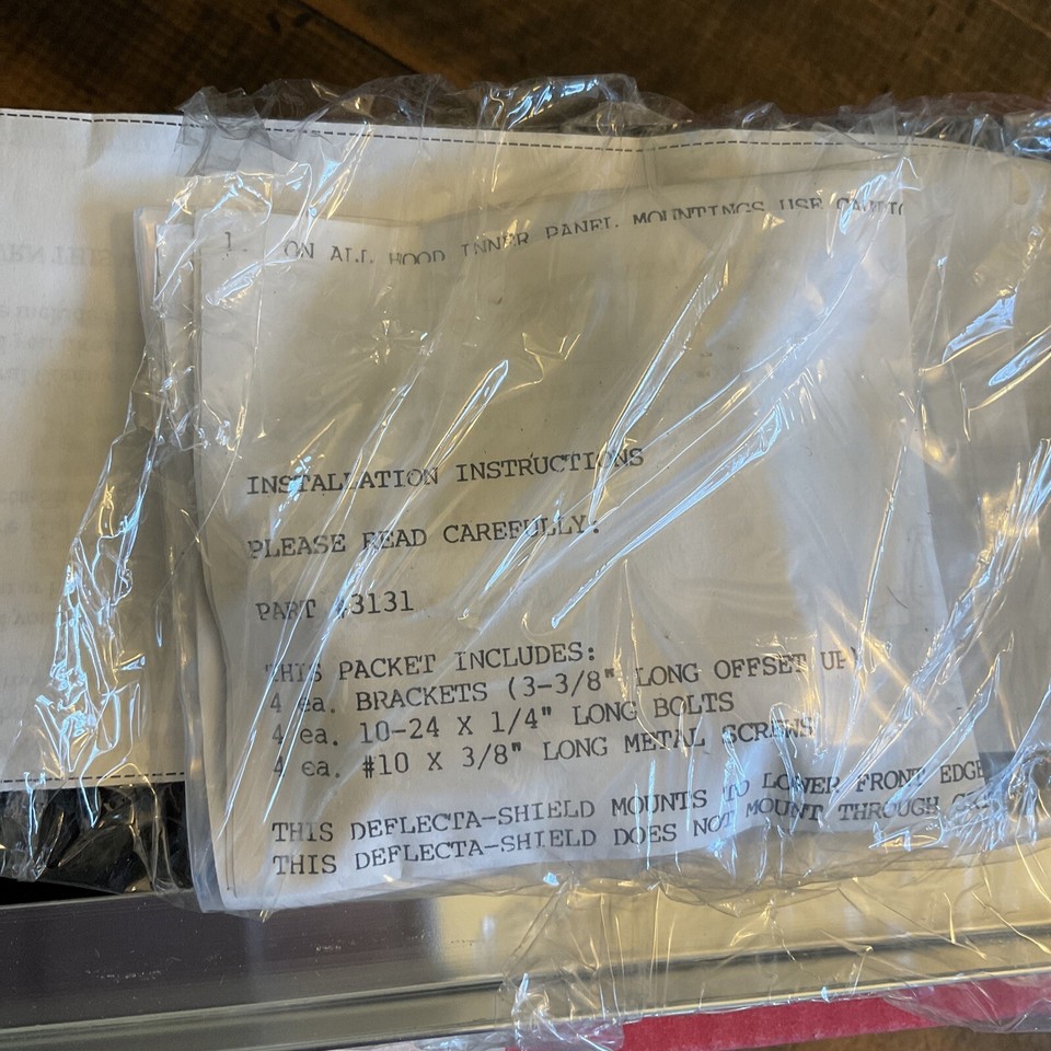 Deflecta Shield Bug Deflector For Isuzu Trooper II Smoked Vintage NOS ...