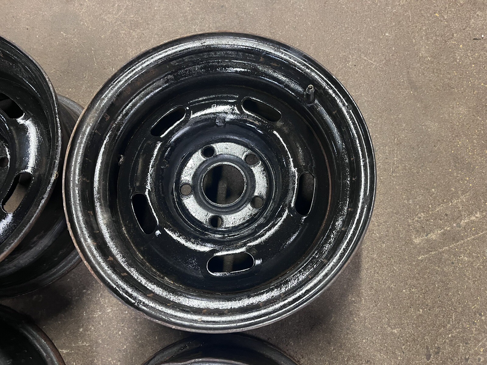 1972 72 Ford Mustang 14X7 Styled Steel Wheels Rims with Trim Survivor ...