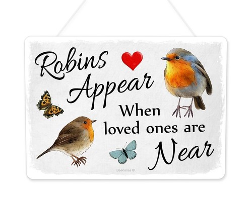 Robins Appear When Loved Ones Near Door Sign Wall Plaque | eBay UK