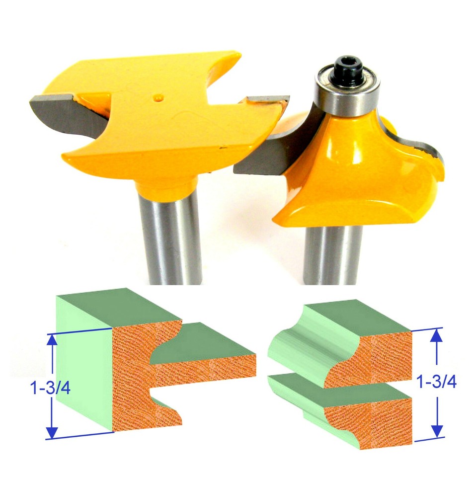 2 PC 1/2" Shank Ogee Entry Door for Long Tenons Router Bit | eBay