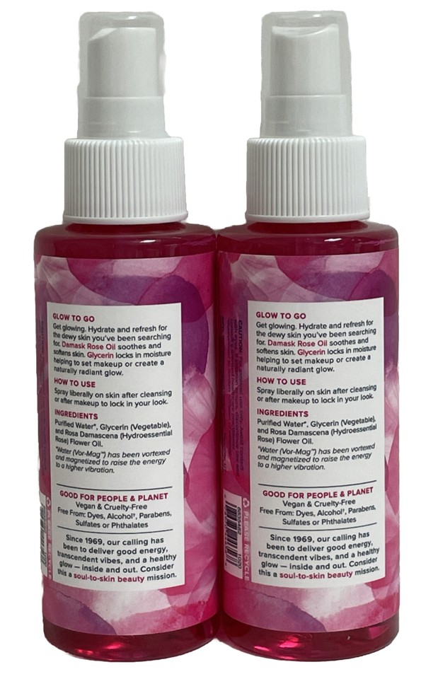 2x Rosewater & Glycerin, Hydrating Facial Mist 4 Fluid Oz. Sealed-Free ...