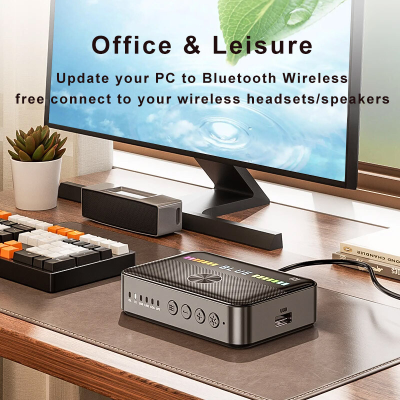 USB NFC Bluetooth Receiver Transmitter Digital To Analog 3.5mm RCA ...