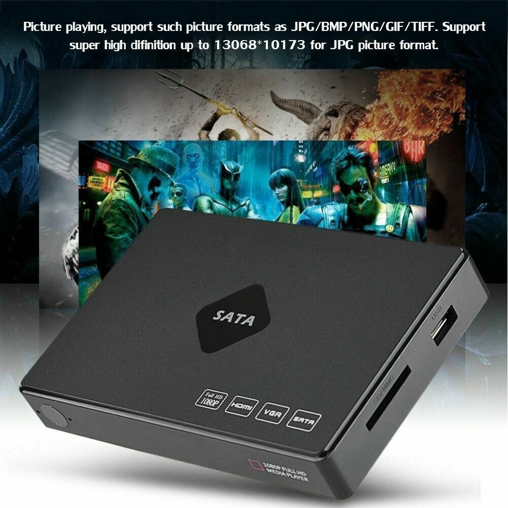 HDD Multimedia Player Full HD 1080P USB Media Player TV Box MKV H.264 ...